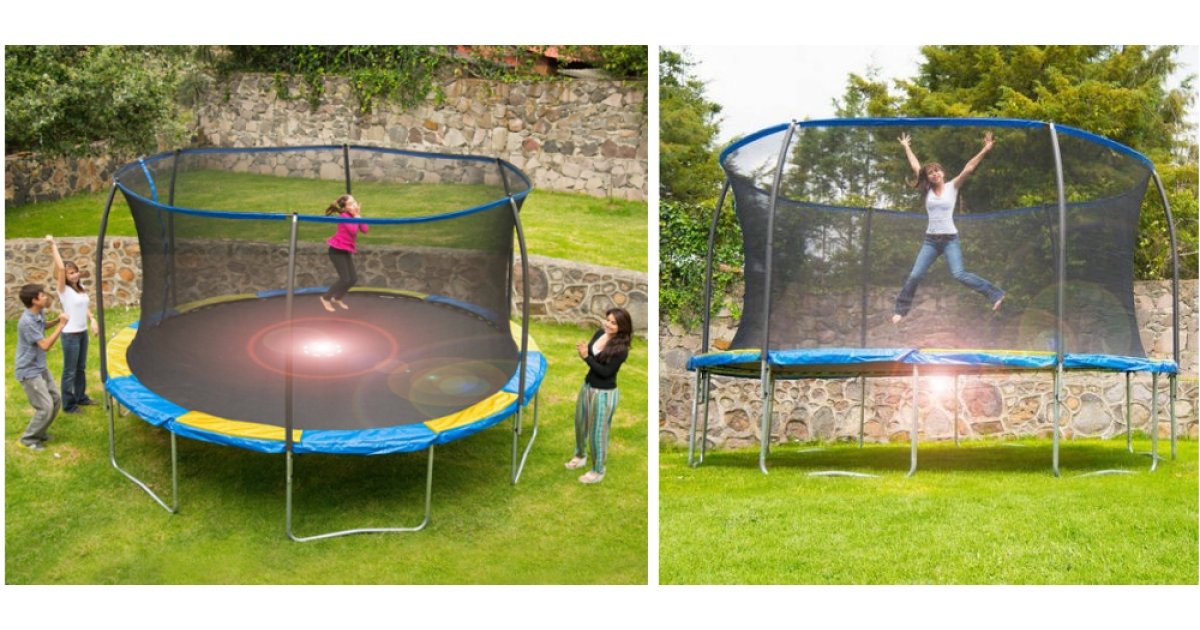 Bounce Pro 12' Trampoline With Flash Light Zone & Enclosure $130 @ Walmart