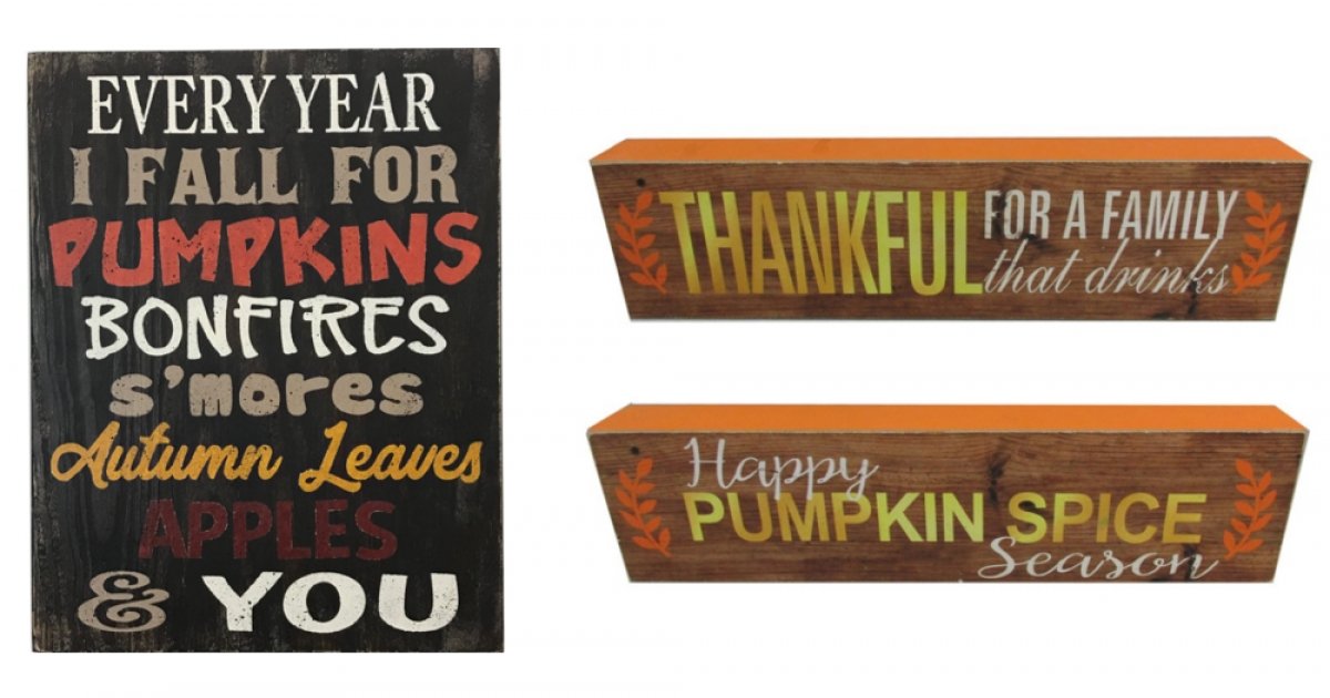 Fall Sentiment Signs Down To $5 @ Michaels