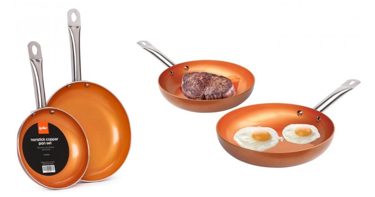2 Piece Copper Frying Pan Set Just $6 @ Hollar